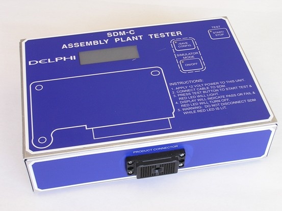 Custom designed portable test box to emulate factory test in self ...